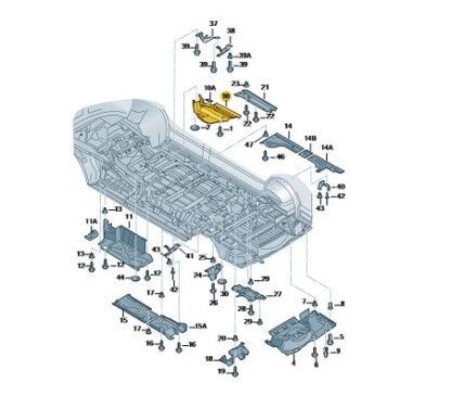 Van Parts Direct VW Transporter 2010 - 2015 Underbody Trim - Genuine VW ...