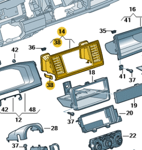 Van Parts Direct Transporter 2016 - 2019 Centre Air Vent Panel (Satin ...