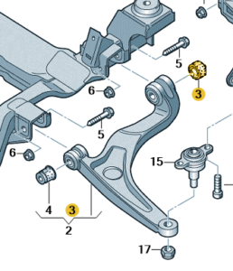 Van Parts Direct VW Transporter 2003 Onwards Control Arm Bushes ...