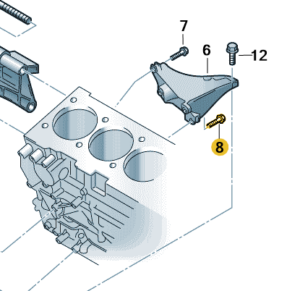 Van Parts Direct VW Transporter 2008 - 2015 Rear Engine Support Bolt ...