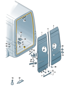 Van Parts Direct VW Crafter 2006-2016 Rear Door Seal ( 6590mm ) 2E1829193C| Genuine VW ...