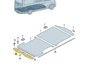 Van Parts Direct VW Crafter 2017 Onwards Rear Lock Cover Trim ...
