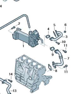 Van Parts Direct VW Transporter 2010-2019 Rear EGR Pipes and Fittings ...