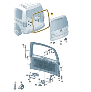 Van Parts Direct VW Caddy 2011-2020 Rear Tailgate Seal 2K0829193AA| Genuine VW Commercial Parts