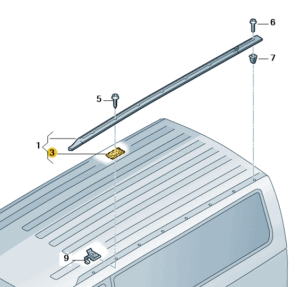 Van Parts Direct VW Transporter Roof Track Rubber Packing | Genuine VW Commercial Parts